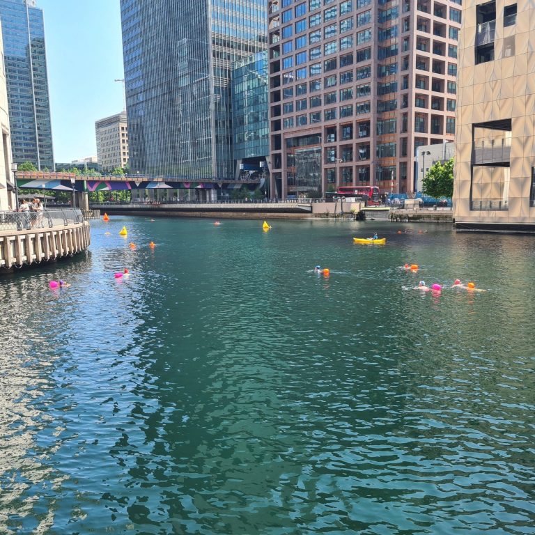 Open water swimming returns to Canary Wharf, London - Outdoor Swimmer ...