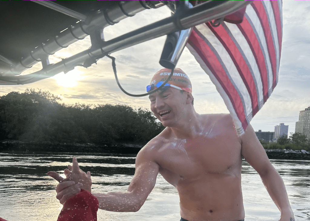 "It was a team effort": Andy Donaldson's record breaking swim around ...